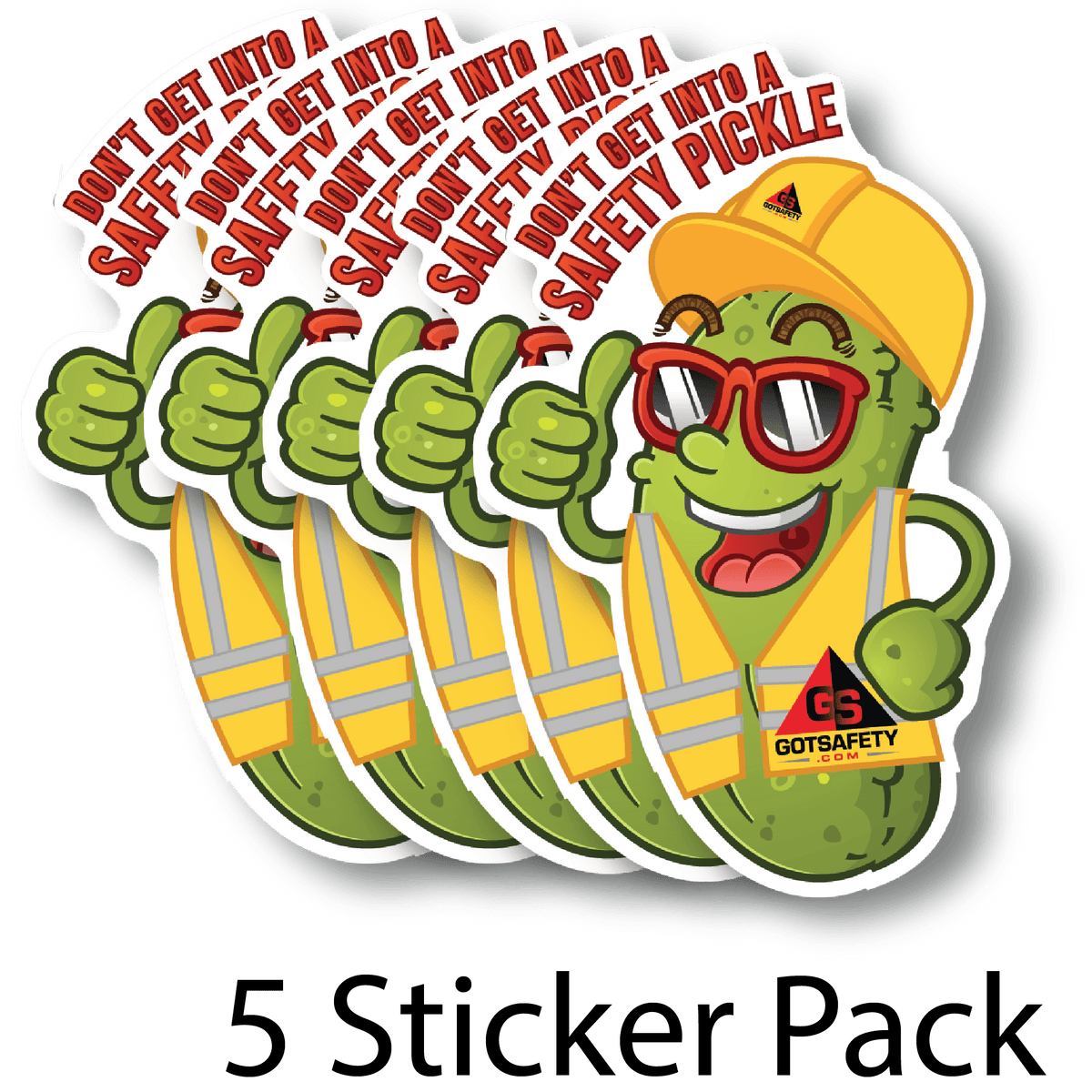 Safety Pickle Stickers (5 Pack) – GotSafety.com