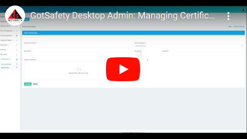 Managing Certifications – GotSafety.com