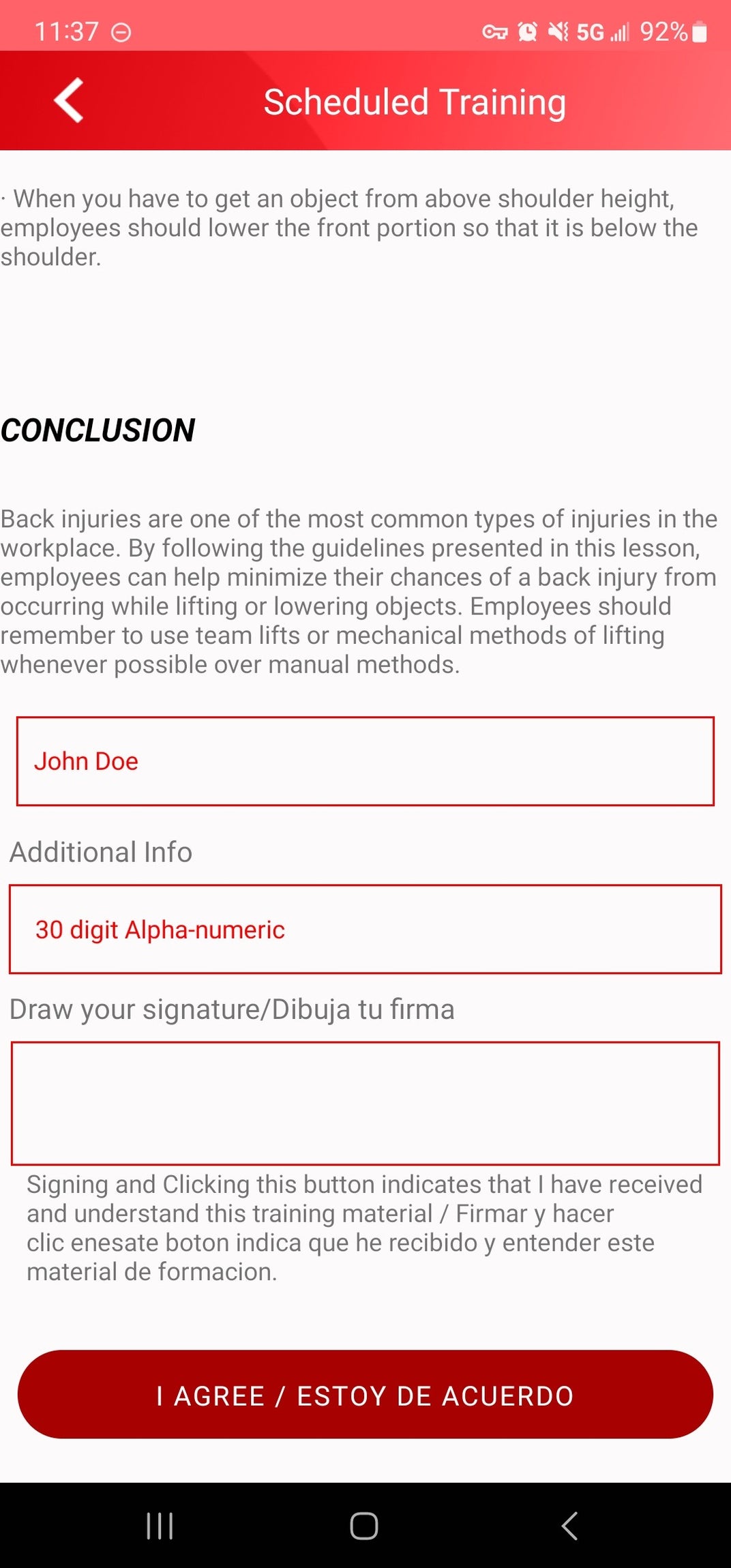 App: Completing Scheduled Training – GotSafety.com
